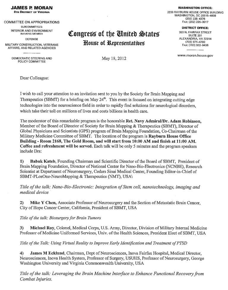 Annual Brain Mapping Day at the US Congress - Society for Brain Mapping ...